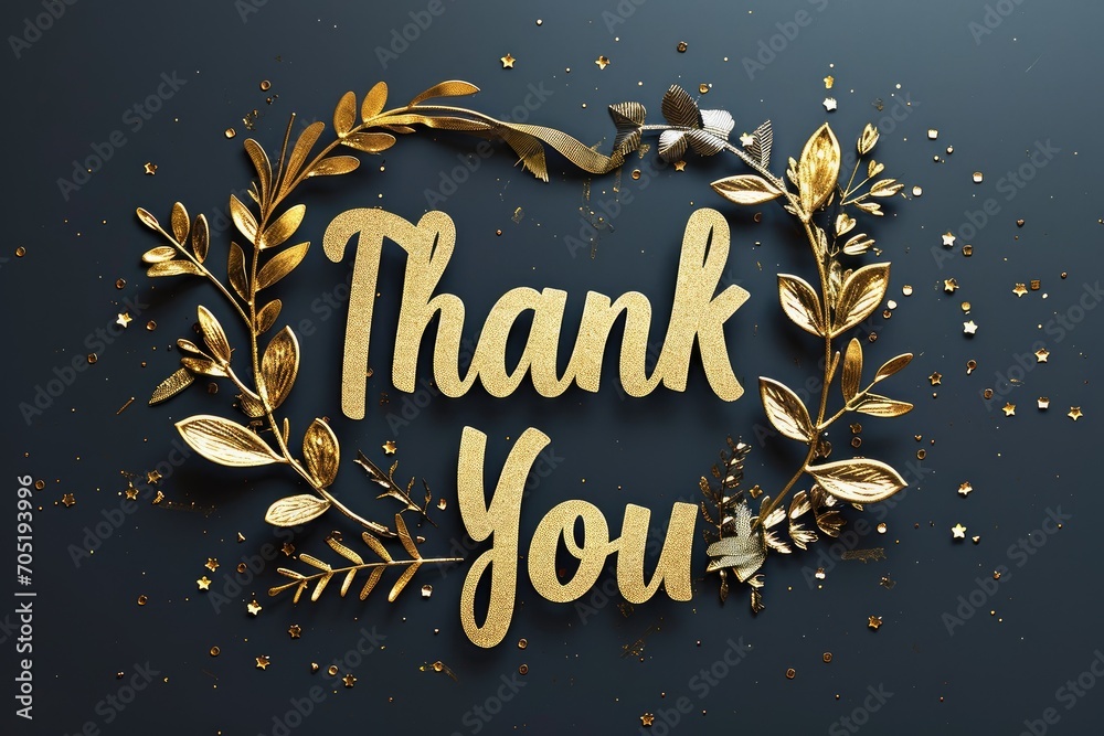 Golden Gratitude: Elevate your appreciation with our exclusive 'Thank ...