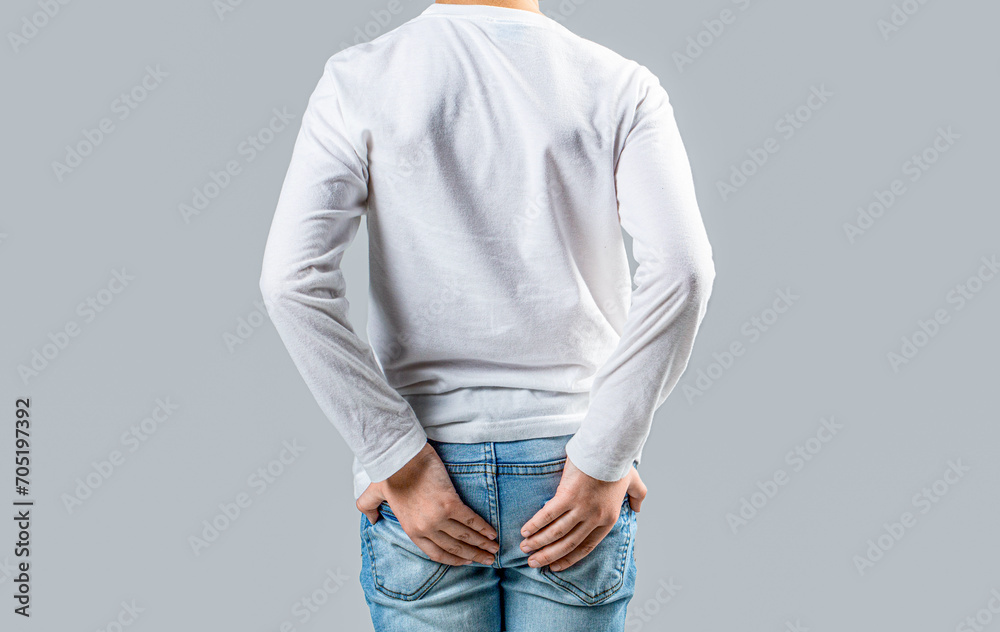 Child has diarrhea holding his butt, diarrhea constipation. Child boy ...