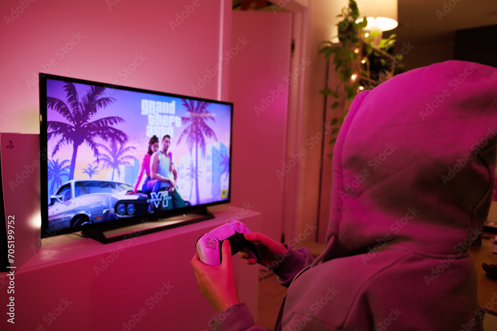 New Grand Theft Auto VI for PlayStation 5. Sony PS5 console. Dualsense ...