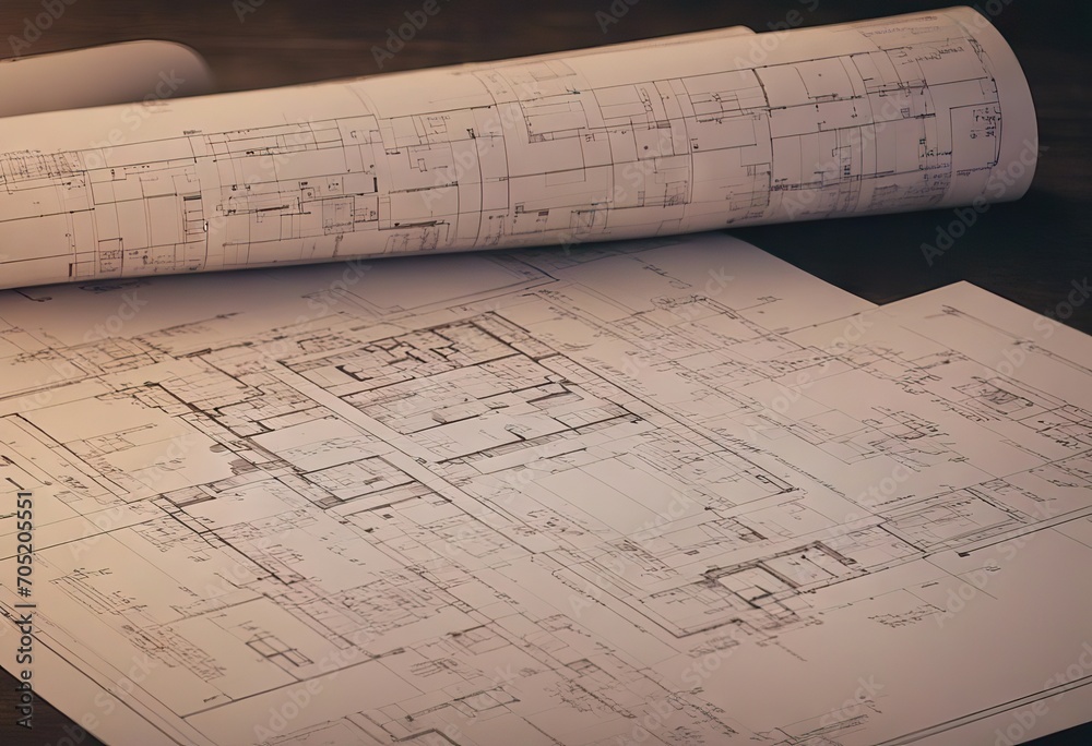 Architectural blueprints Blueprint architectural drawings stock ...