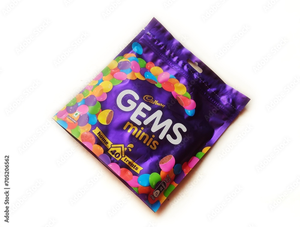 Guwahati, Assam, India - December 27, 2023 : Cadbury Gems Chocolate ...