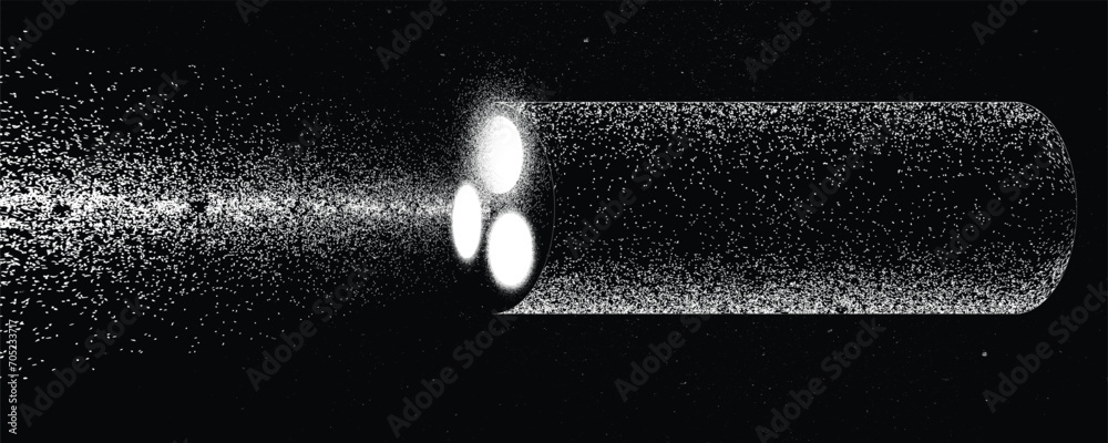 Space ship in space. Futuristic landscape, with noise texture . Rocket ...