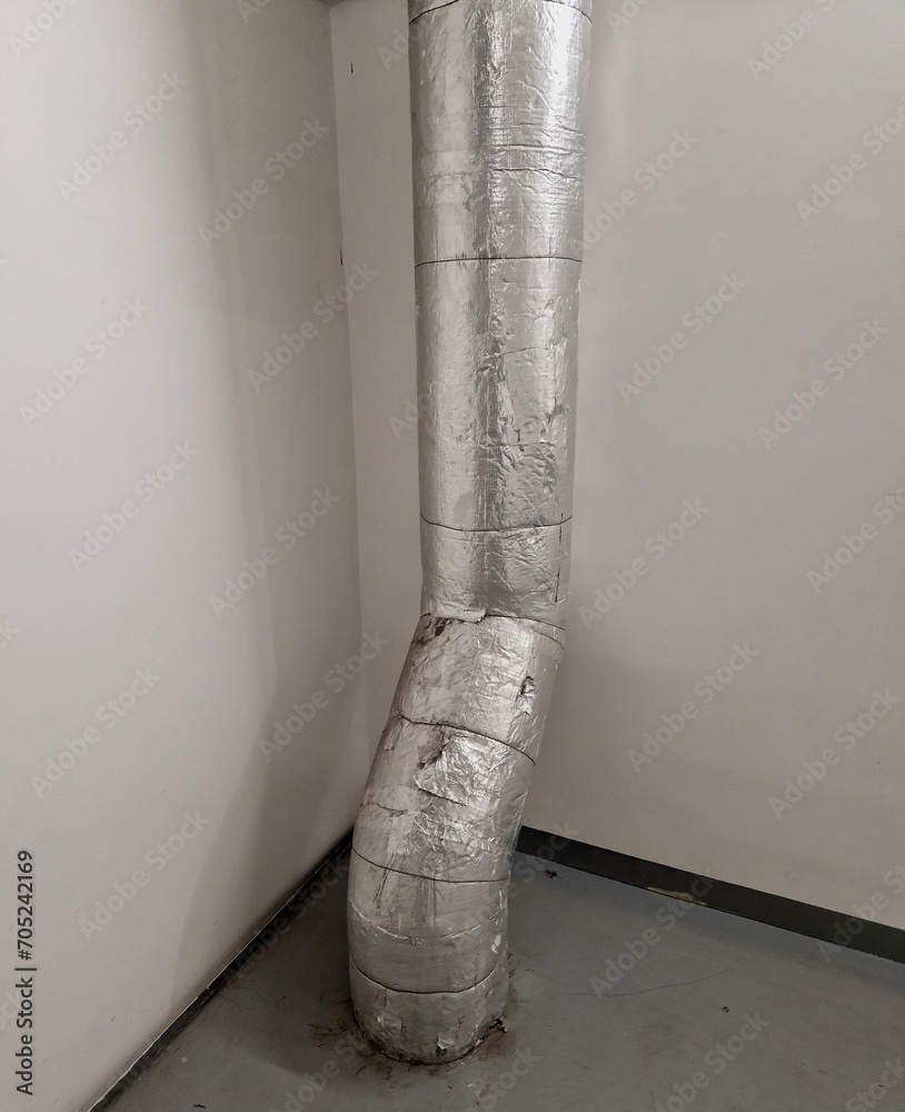 dampers cooling the building with a fan blowing air into the building ...