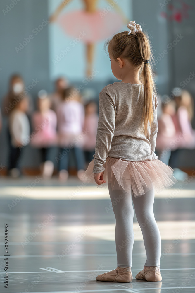 Little girl is learning ballet in ballet class Stock Photo | Adobe Stock