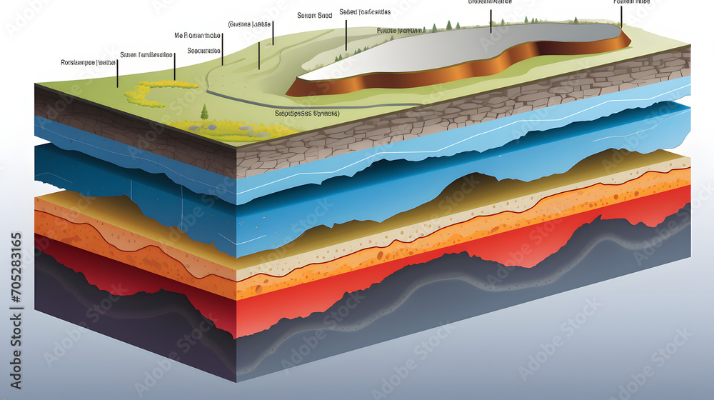 A 2D diagram of the layers of a typical road structure from subgrade to ...