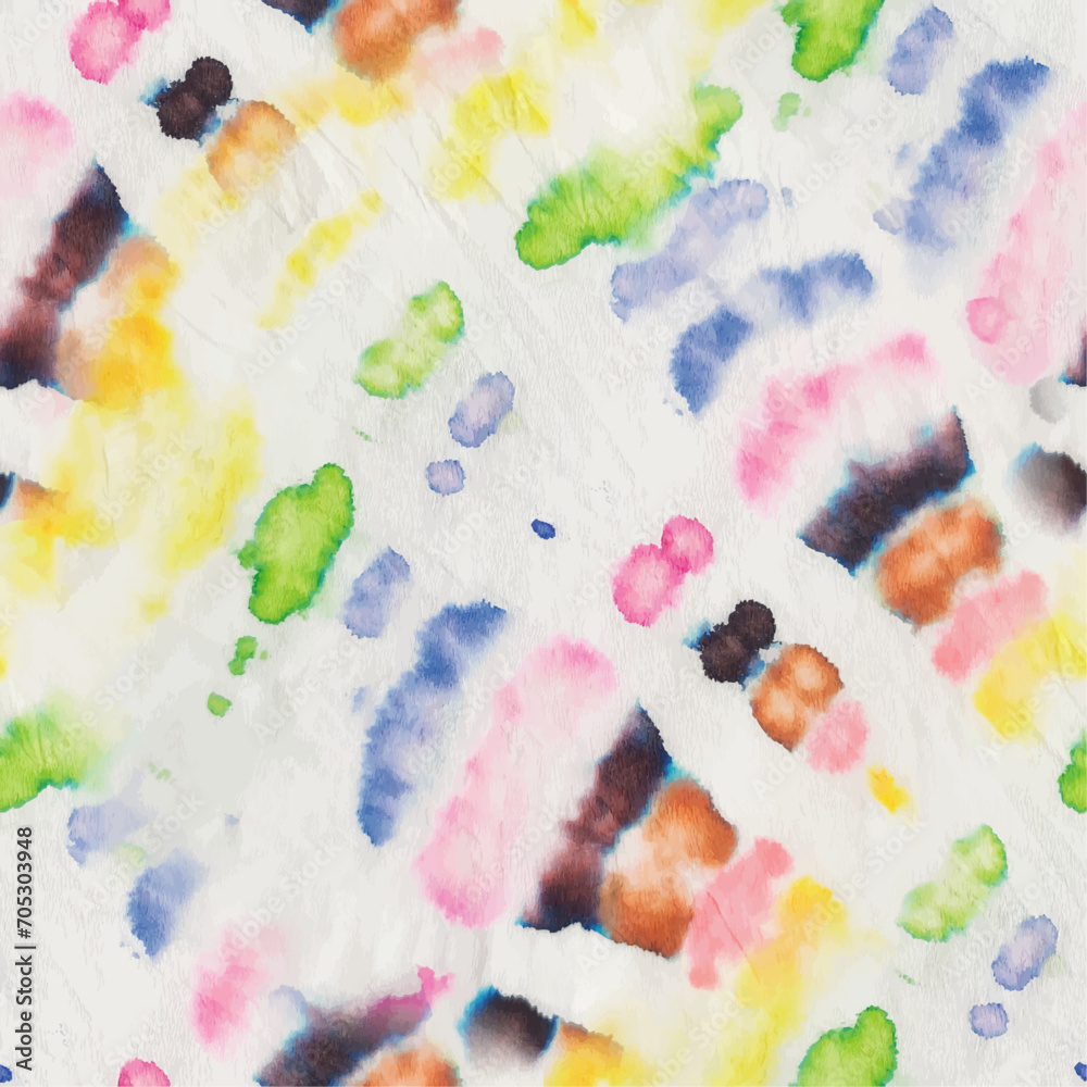 Tie Dye Seamless Swirl. Rainbow Tie Dye. Vector Tiedye Peace. Pink Tie ...