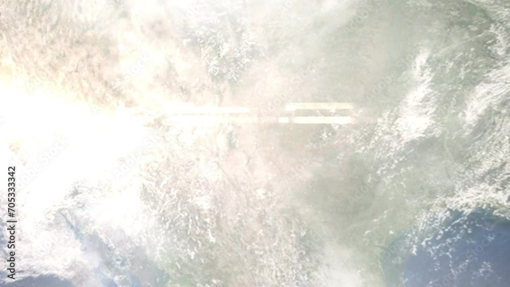 Earth zoom in from space and focus on Artesia, New Mexico, USA. 3D ...