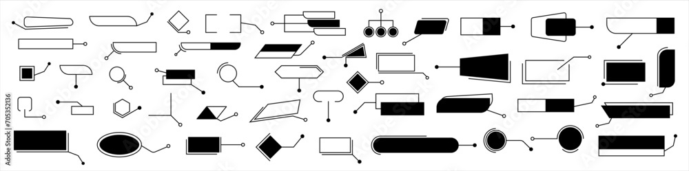 Сallouts titles set.Digital callouts .Callouts titles banner collection ...