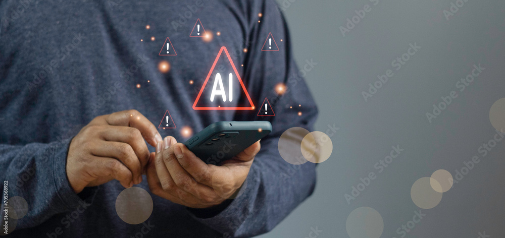 No AI artificial intelligence artwork grunge icon symbol graffiti. No ...