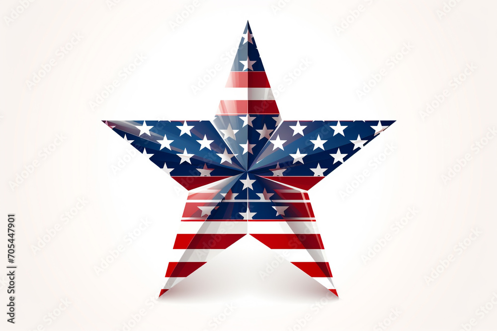 American flag vector clipart set for USA Independence Day. 4 July ...