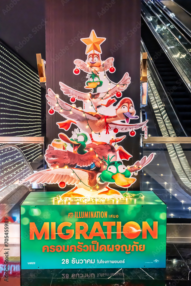 BANGKOK, THAILAND, 01 Jan 2024 - A beautiful standee of a movie called ...