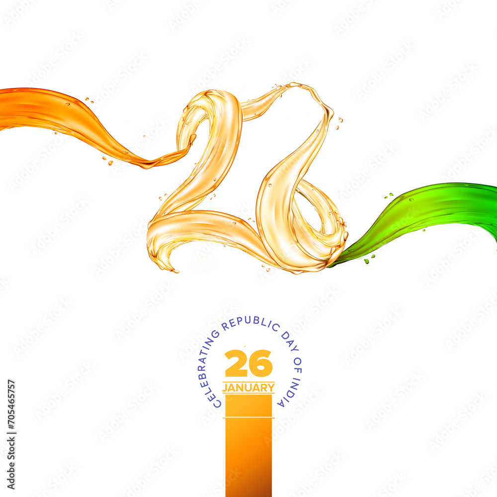 26th January, The Republic Day of India. A creative and conceptual ...