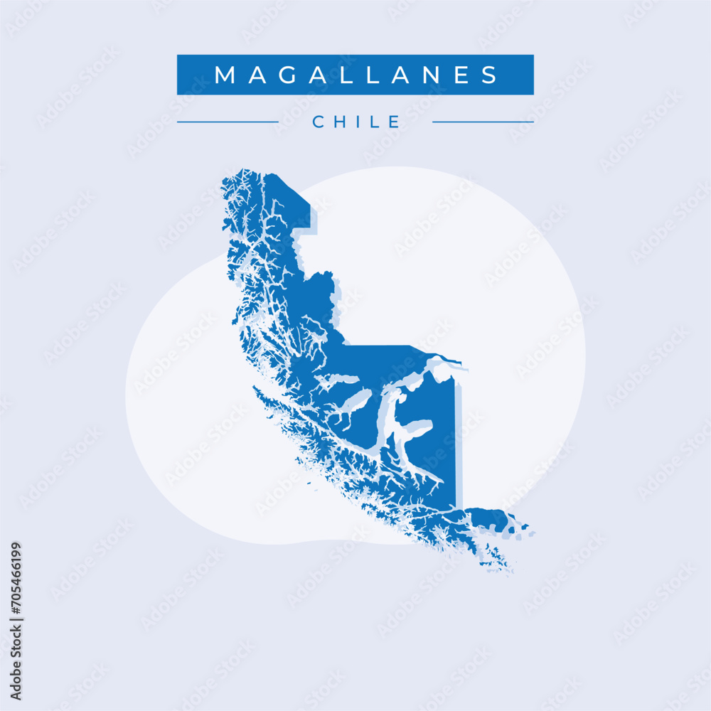 Vector illustration vector of Magallanes map Chile Stock Vector | Adobe ...
