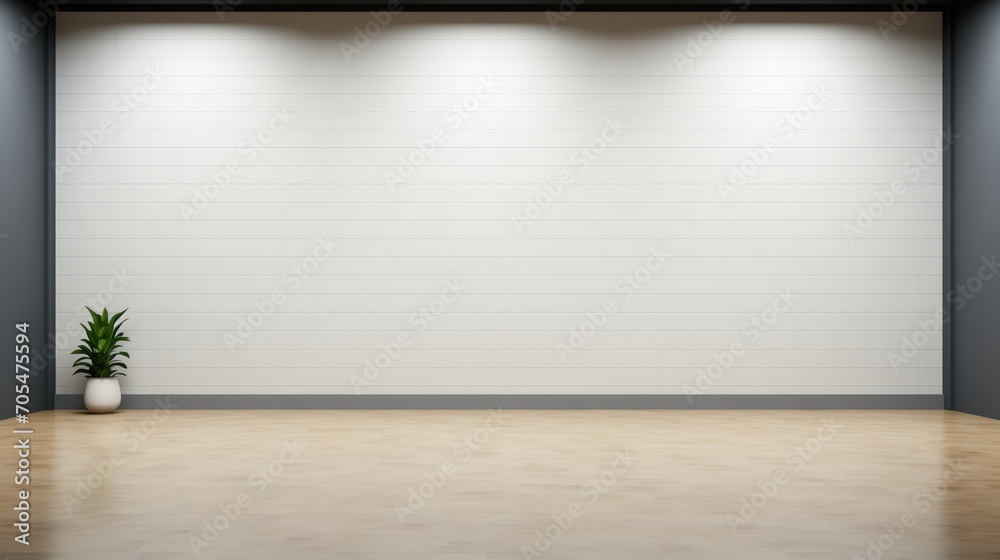 Beautiful empty wall company building. empty space to display logos or ...