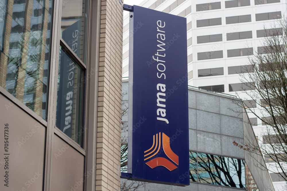 Portland, OR, USA - Apr 1, 2022: Jama Software logo is seen at its ...