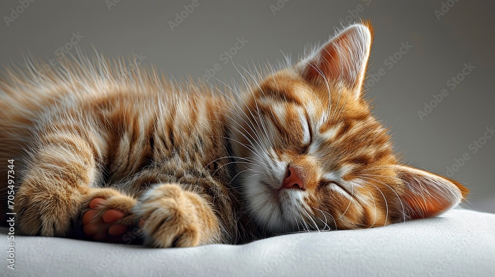 Cute Ginger Tabby Cat Laying, Desktop Wallpaper Backgrounds, Background ...