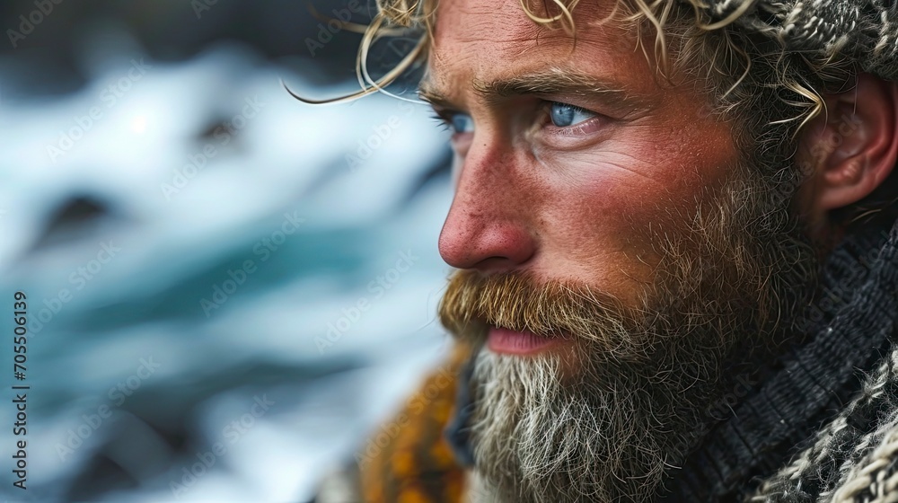 Close Beard Man Icelandic Sweater Who, Desktop Wallpaper Backgrounds ...