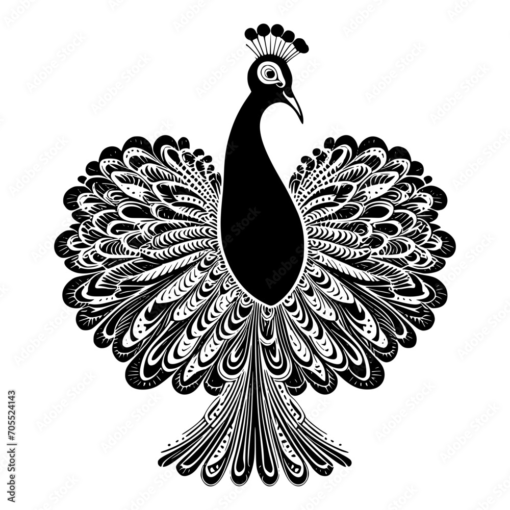 Peacock Feather Vector Peacock Illustration Peacock Feather Isolated