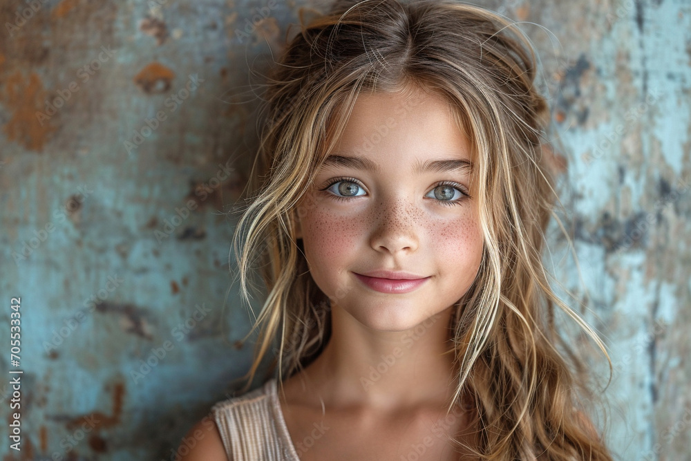 A fresh and lively portrait capturing the beauty and energy of a young ...