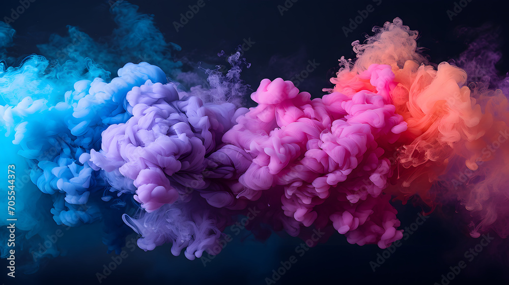 Abstract Colorscape: A mesmerizing swirl of vibrant colors, like a ...
