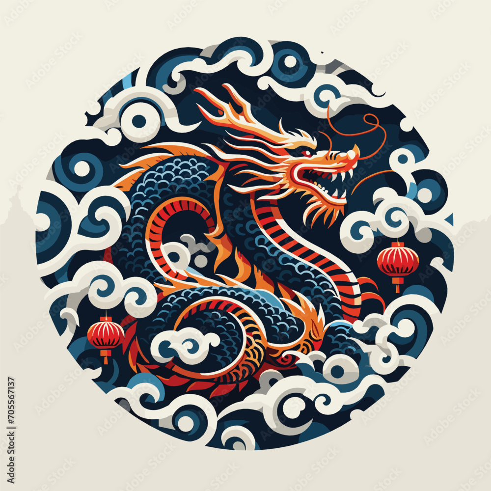 Welcome the Chinese New Year with our 2024 Dragon Icon! This charming ...