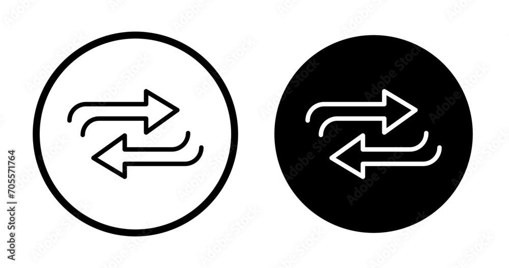 Vecteur Stock Repeat icon set. Exchange and reverse switch vector ...