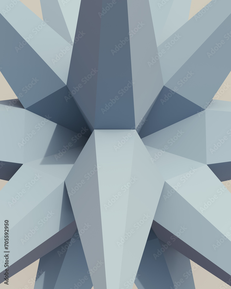 Solid 3d geometric shapes blue putty synthetic rubber soft tones ...