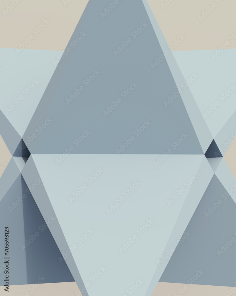 Solid 3d geometric shapes blue putty synthetic rubber soft tones ...