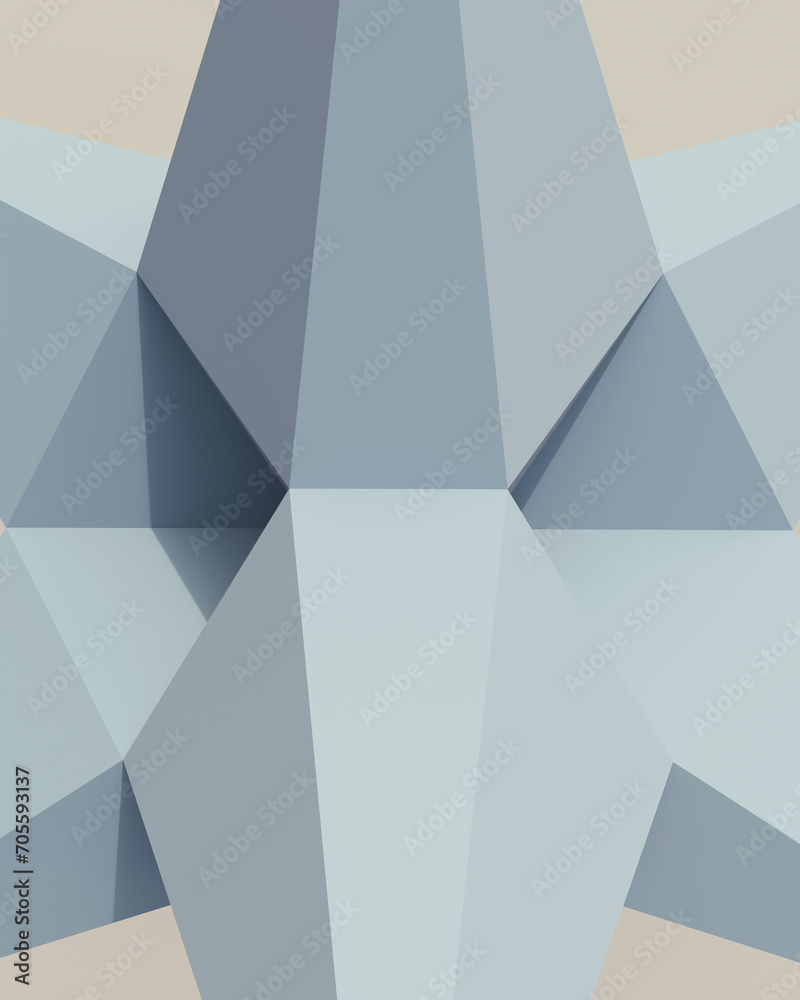 Solid 3d geometric shapes blue putty synthetic rubber soft tones ...