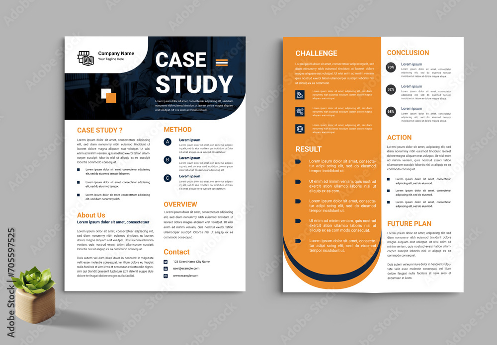 Case Study Layout Stock Template | Adobe Stock
