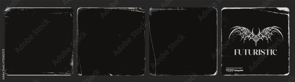 Realistic texture overlay, worn paper effect. Texture stamps with old ...