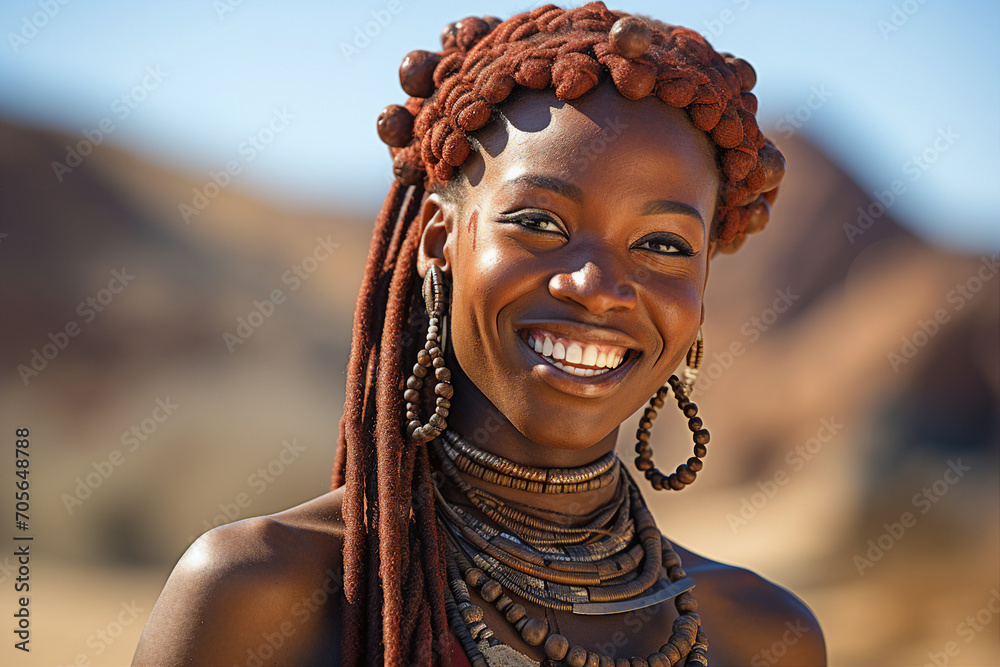 Close up photo of a traditional and culturally beautiful african woman ...