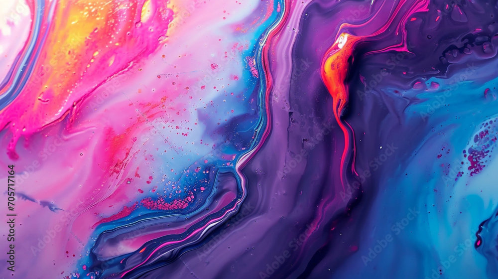 Fluid Art Painting Illustrations, Modern Acryl Texture With Flowing ...