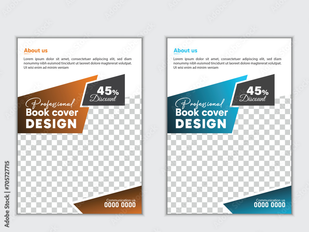 Professional Book Cover design template, Creative Book cover design ...