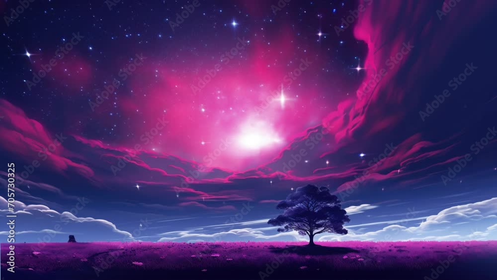 Animated virtual backgrounds Landscape background dark sky and stars ...