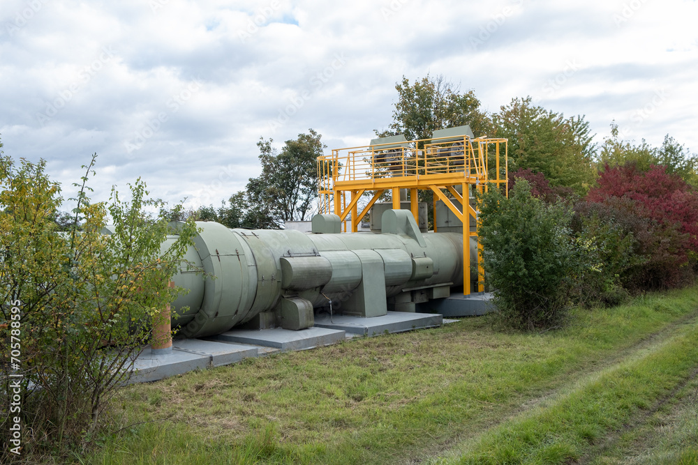 A colossal tube represents a thermal energy transfer infrastructure ...