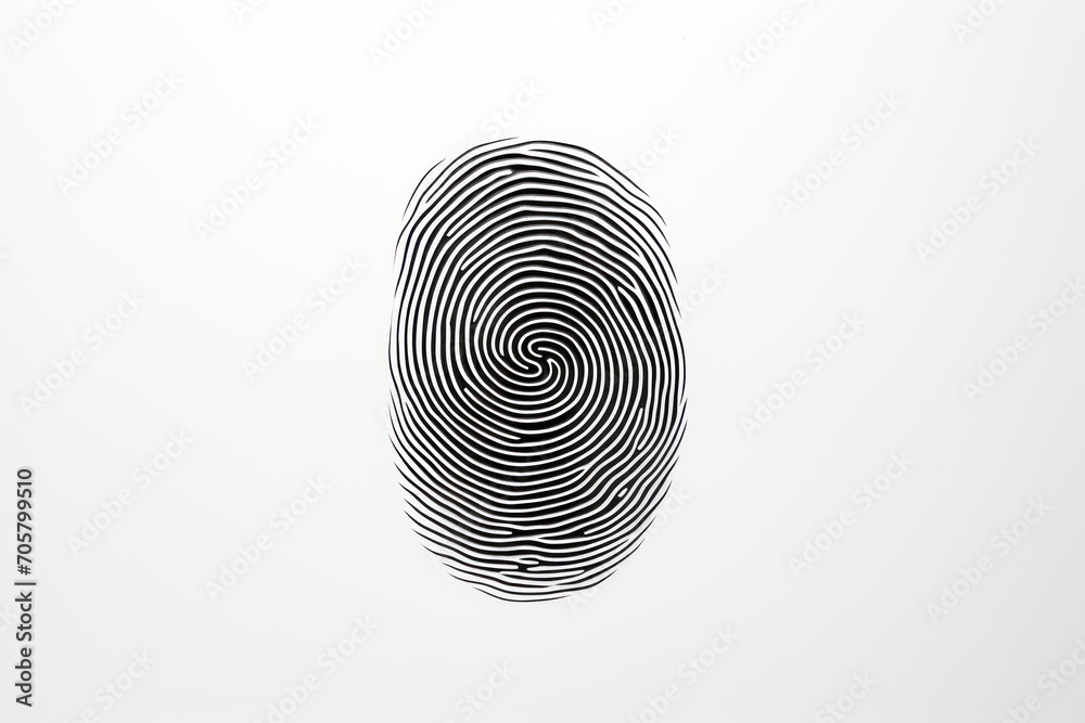 a black and white image of a fingerprint on a white background with the ...