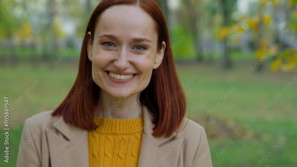 Portrait happy smiling laughing positive carefree cheerful glad woman ...