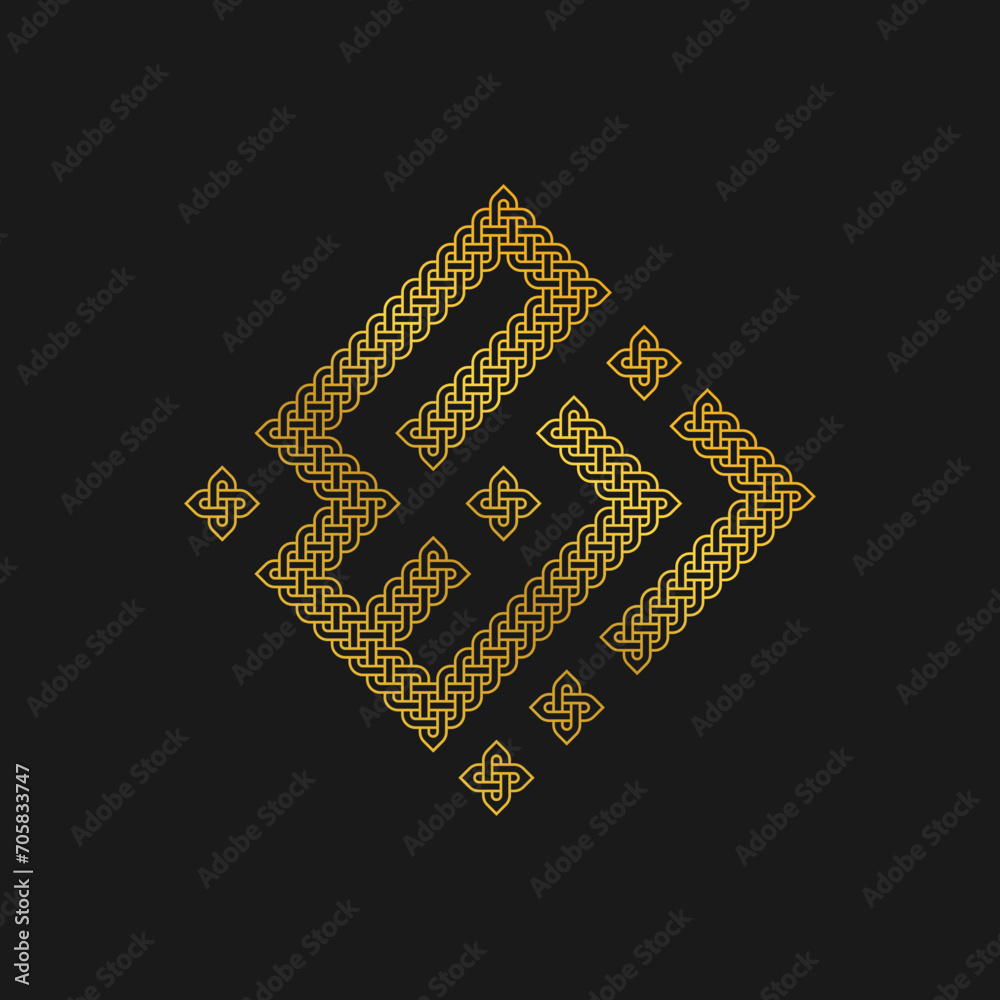 Zainab Arabic female name in kufi arabic calligraphy with celtic style ...