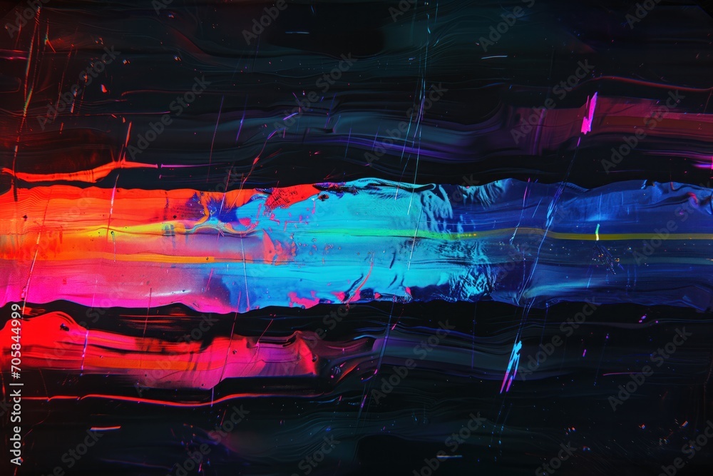 Poster vhs neon distorted cyberpunk glitch wallpaper background – Wall ...