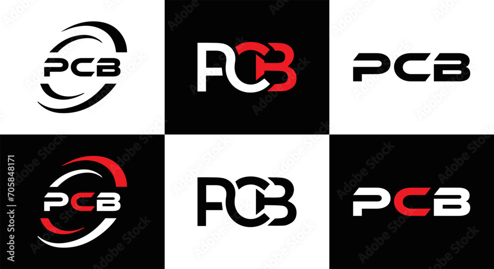 PCB logo. P C B design. White PCB letter. PCB, P C B letter logo design ...