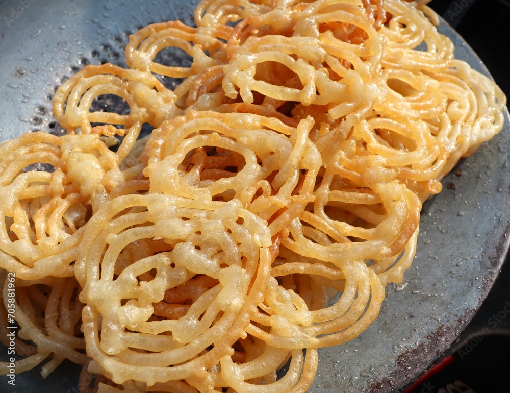 Pakistani Famous Street food Jalebi, is a popular sweet snack in south ...