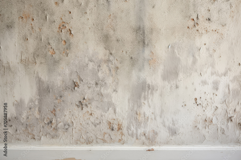 Indoor moisture: Old and wet bathroom wall with visible signs of mold ...