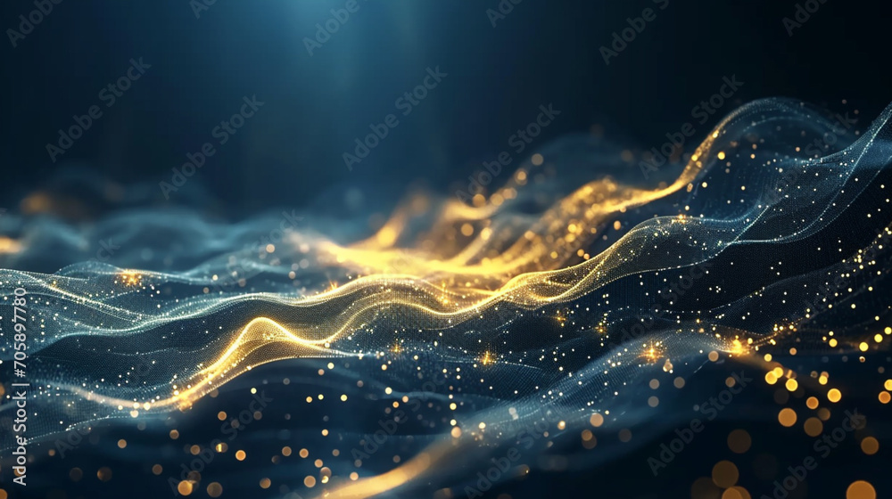 Abstract Motion Background Animation Shining Particles Dust Wave Flow ...