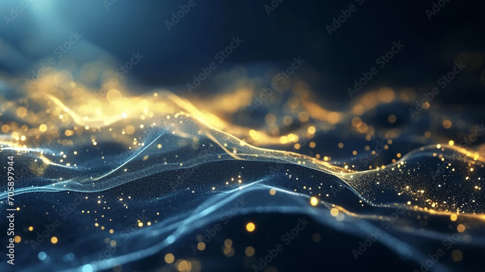 Abstract Motion Background Animation Shining Particles Dust Wave Flow ...