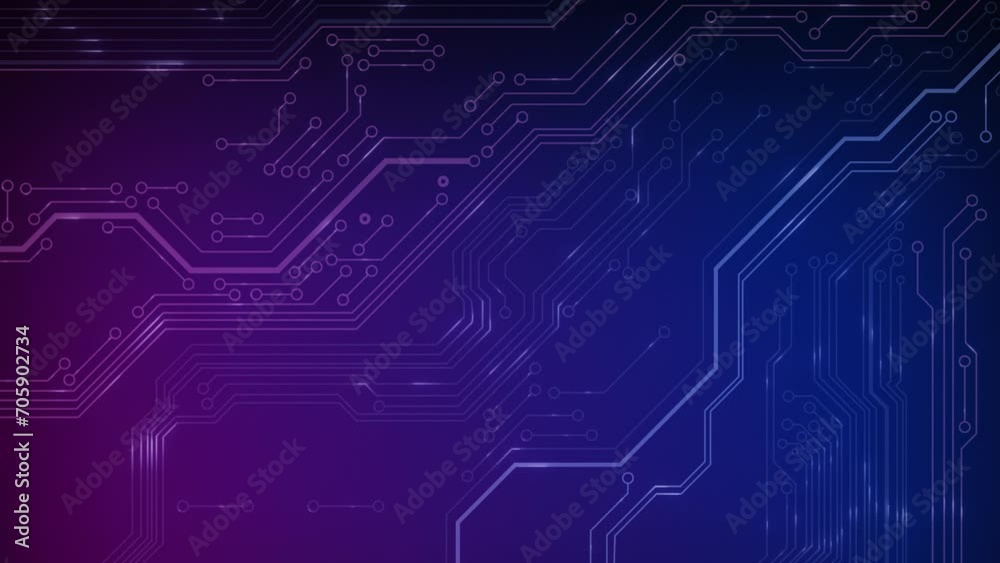 Vidéo Stock Animated circuit board. Digital technology background. Central computer processor ...