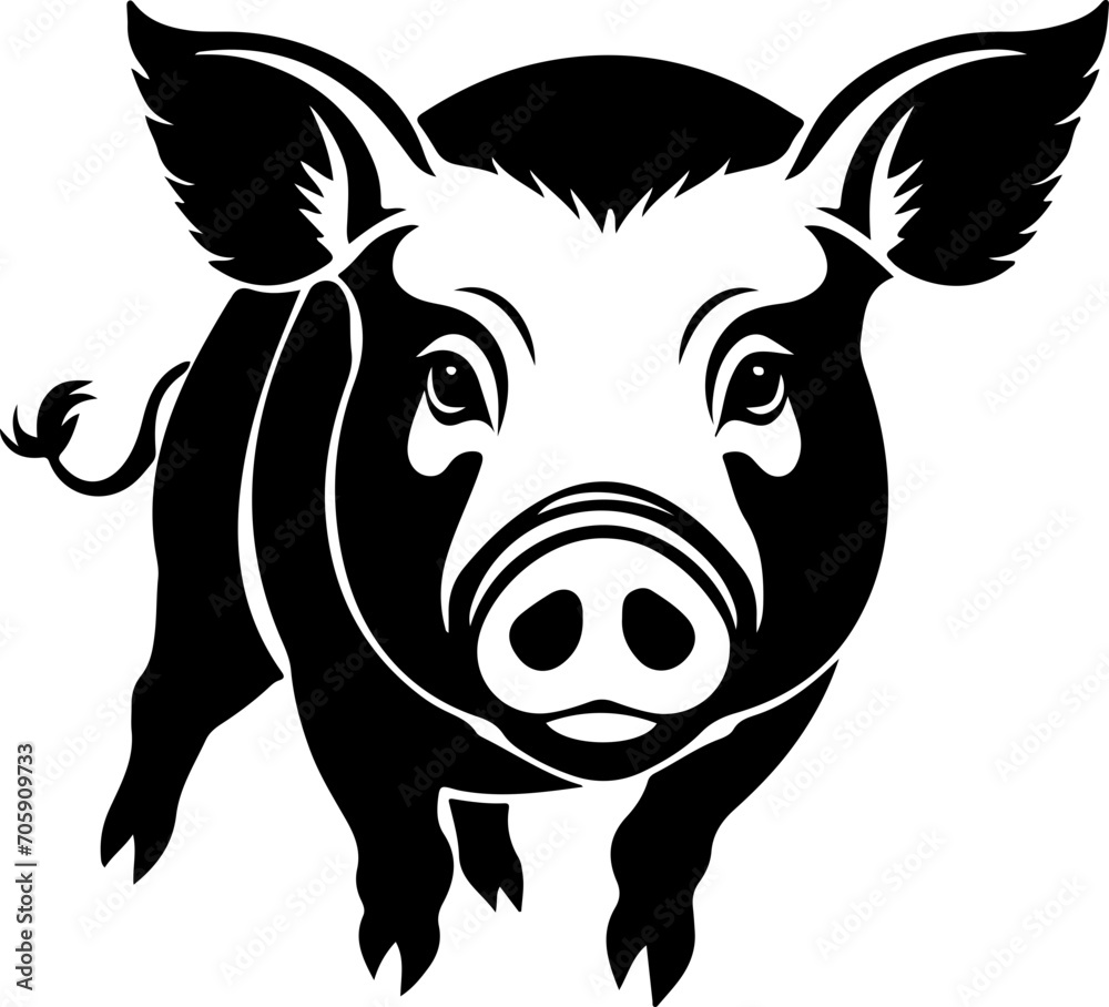 Vetor de Pig SVG bundle, Pig SVG, pig face SVG, pig head svg, pig ...