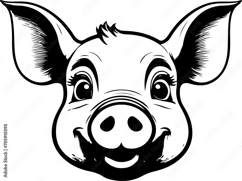 Vetor de Pig SVG bundle, Pig SVG, pig face SVG, pig head svg, pig ...