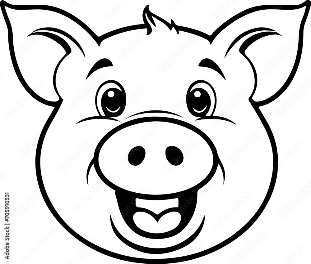 Stockvector Pig SVG bundle, Pig SVG, pig face SVG, pig head svg, pig ...