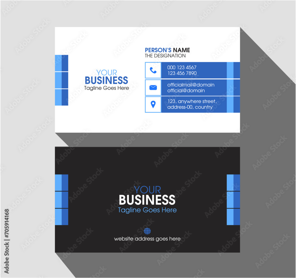 Vetor de Simple business card design. Modern business card design ...
